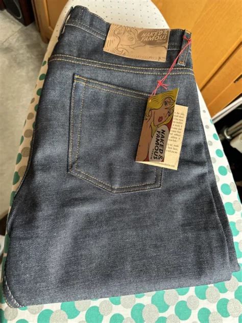 Naked Famous Weird Guy Dirty Fade Selvedge Indigo Jeans W L