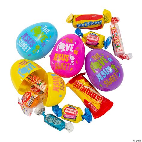 2 14 Jesus Is Sweet Candy Filled Plastic Easter Eggs 24 Pc Oriental Trading