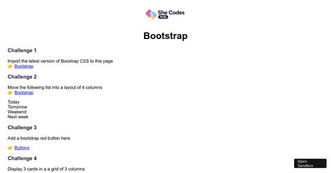 Bootstrap Codesandbox