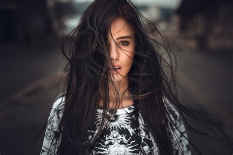 Wallpaper Face Women Model Long Hair Glasses Fashion Julia