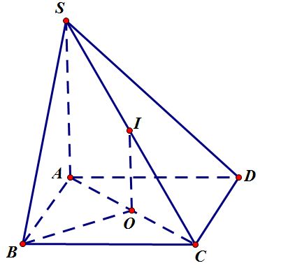 Cho hình chóp S ABCD có ABCD là hình vuông cạnh a và SA vuông góc với