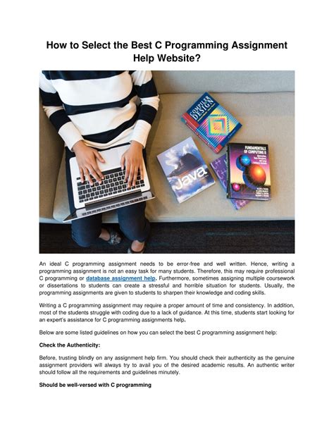ppt how to select the best c programming assignment help website 1 powerpoint presentation