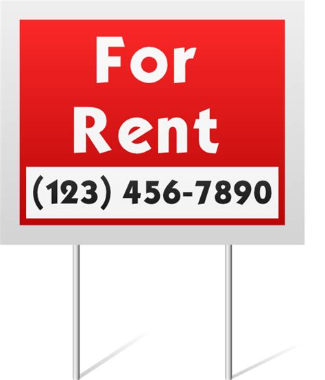 Rent Sign Png Clipart Clip Art Library