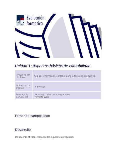 Plantilla Act Semana U Tlo A Contabilidad Y Costo Unidad