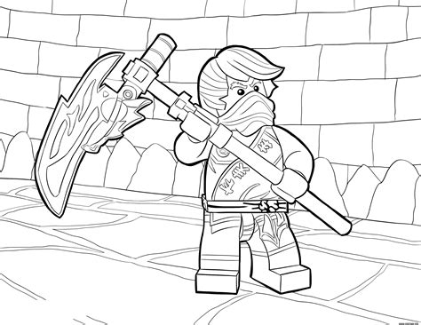 Coloriage LEGO Ninjago Cole Tournament Of Elements JeColorie