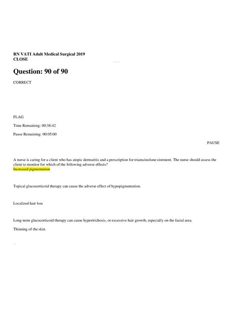 ATI RN Adult Medical Surgical Proctored Exam 2019 Detailed Solution