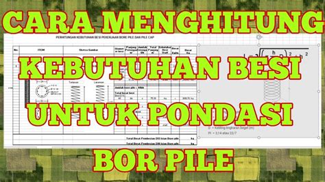 Cara Menghitung Volume Pondasi Tiang Pancang Kulturaupice Otosection