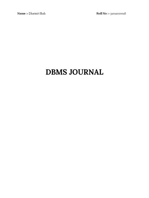 dbms lab manual pdf