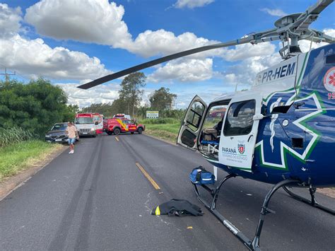 Acidente na Pr 218 capotamento de veículo