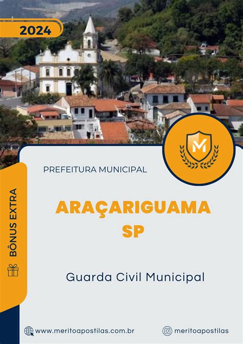 Apostila Guarda Civil Municipal Prefeitura de Araçariguama SP 2024