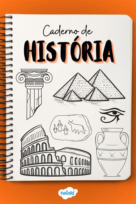 Capa de caderno de História em 2024 Capa de caderno Capa do caderno