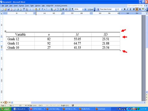 Apa Style Table In Word Cabinets Matttroy
