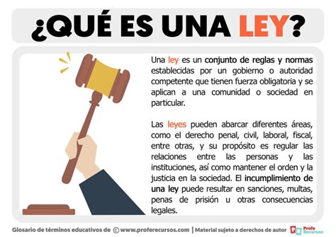 Qué es una Ley Definición y explicación