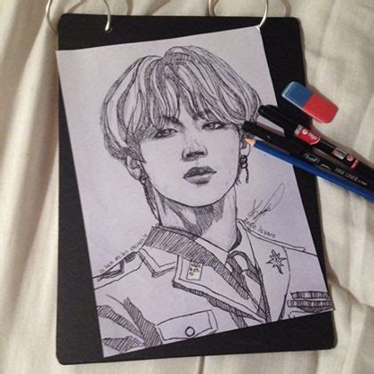 Jimin De Bts Dibujo A Lapiz Dibujo Bts Jimin Army Love Bts Drawings
