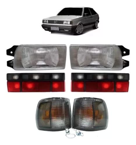 Kit Farol Gol Quadrado 91 92 93 94 95 Pisca lanterna Fumê Frete grátis