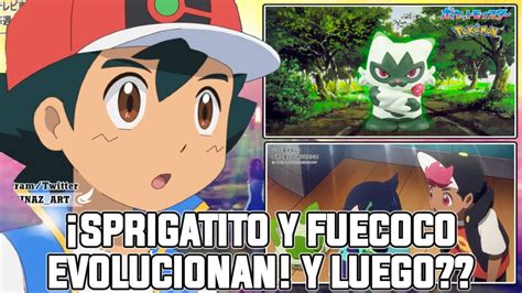 SPRIGATITO Y FUECOCO EVOLUCIONAN EN POKEMON HORIZONTES NO CAMBIA