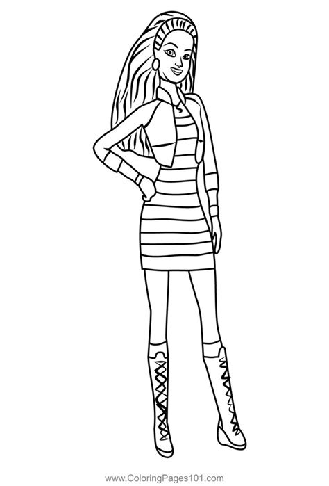 Summer From Barbie Life In The Dreamhouse Coloring Page