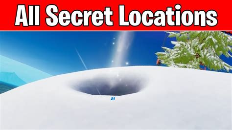 Where Are All The Klombo Sized Snow Mounds Locations Fortnite Secret