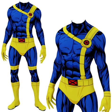 X Men 97 Cyclops Costume Muscle Bodysuit Set Cyclops Cosplay