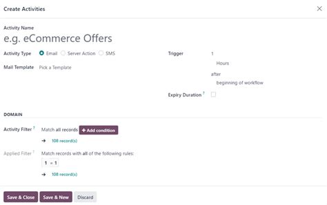 Campaign Workflow Activities Odoo 16 0 Documentation