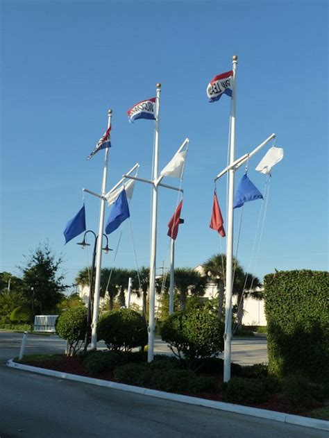 Ft Piece Nautical Single Mast With Yardarm Fiberglass Flagpole