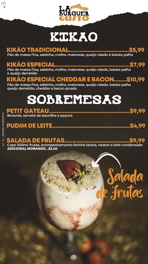 Menu Em La Burguer Gusto Restaurante Manaus