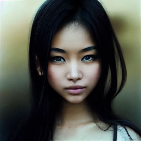 Beautiful Asian Girl Photografic Photo Midjourney