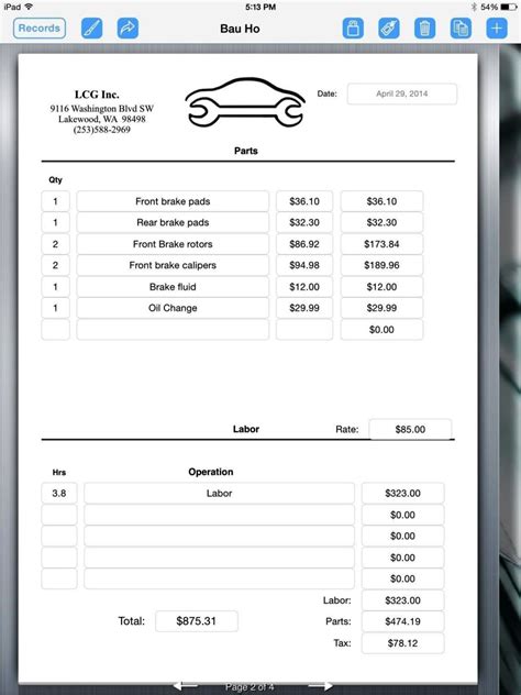 Get Our Printable Car Towing Receipt Template Invoice Template Towing