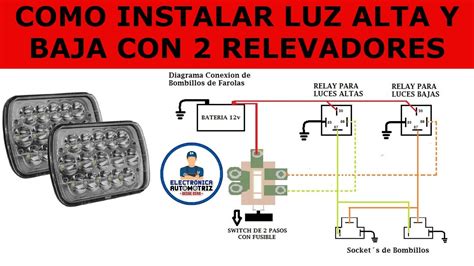 Instalacion De Faros Led Con Altas Y Bajas Youtube