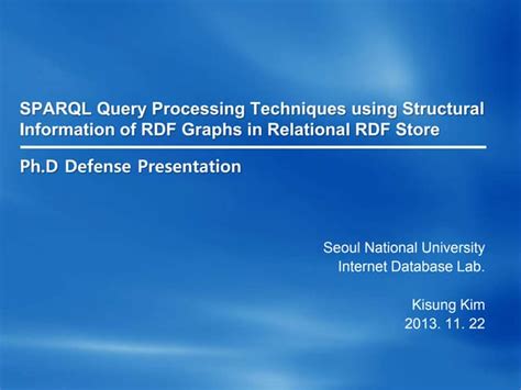 sparql and rdf query optimization ppt