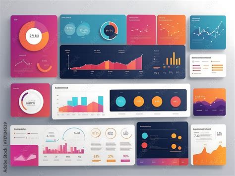 Modern Infographic With Template And Chart Statistics Dashboard