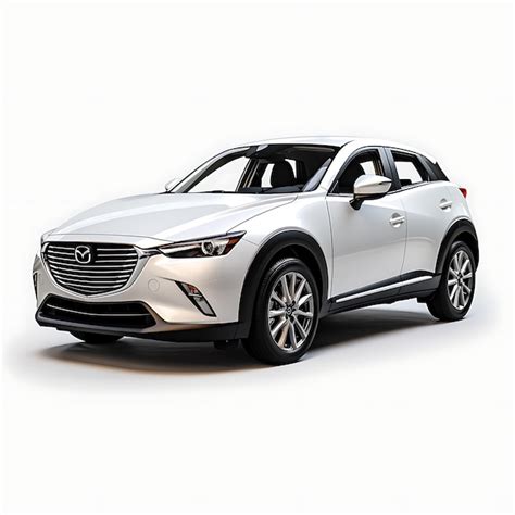 Coche Aislado Sobre Fondo Blanco Mazda Cx3 Coche Blanco En Blanco