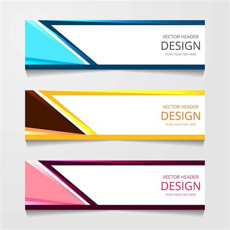 Plantilla Web De Banner De Dise O Abstracto Con Tres Plantillas De