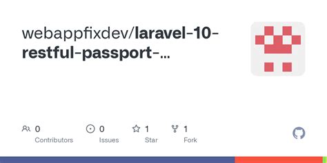 GitHub Webappfixdev Laravel 10 Restful Passport Authentication