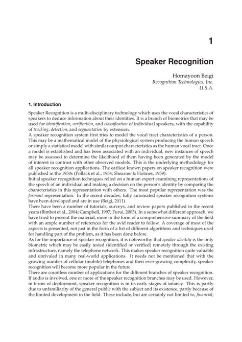 pdf speaker recognition
