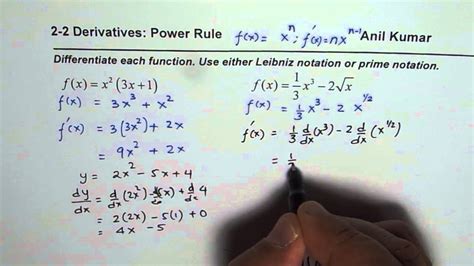 solve derivatives using prime notation or leibniz why when and how youtube