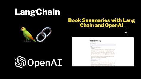 Book Summaries Streamlit Application With LangChain And OpenAI For