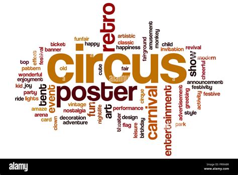 Circus Word Cloud Concept Stock Photo Alamy