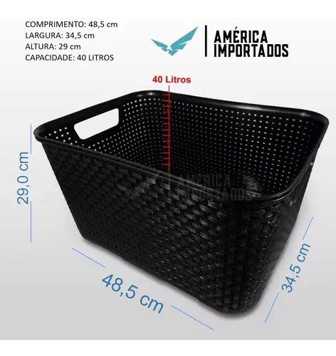 Caixa Organizadora Rattan Litros Para Organizar Armazenar
