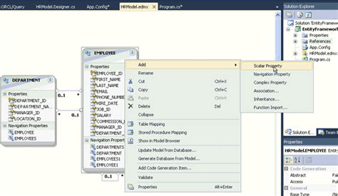 entity framework linq and model first for the oracle database