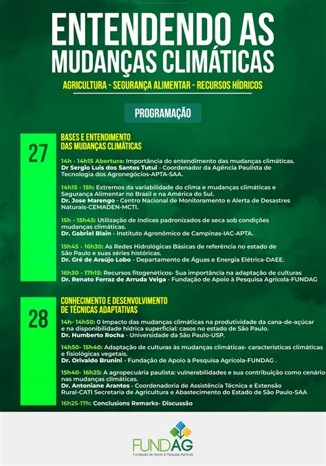 Fundag ENTENDENDO AS MUDANÇAS CLIMÁTICAS Orivaldo Brunini