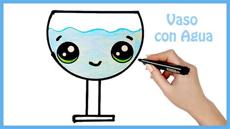 Cómo dibujar un Vaso con Agua paso a paso Dibujo fácil de Vaso con