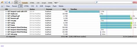 monitor network activity with firebug web development tools w3resource