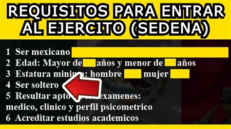 Requisitos Para Entrar Al Ejercito Mexicano SEDENA YouTube