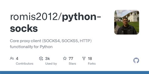 github romis2012 python socks core proxy client socks4 socks5 functionality for python