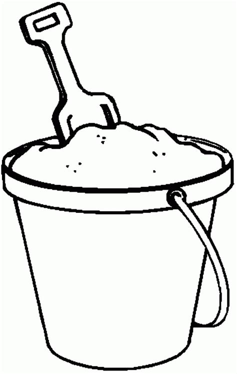 Pail And Shovel Coloring Page Coloring Home