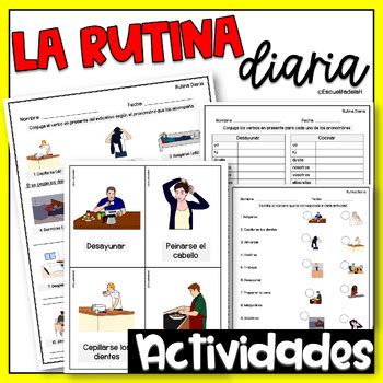 La Rutina Diaria En Espa Ol Hojas De Trabajo Daily Routine In Spanish