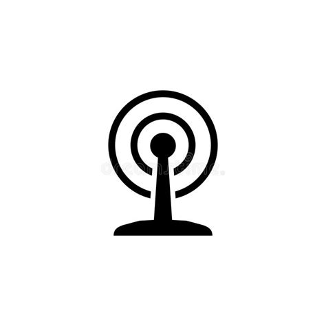 Ícone Liso Do Vetor Da Antena Da Transmissão Ilustração do Vetor