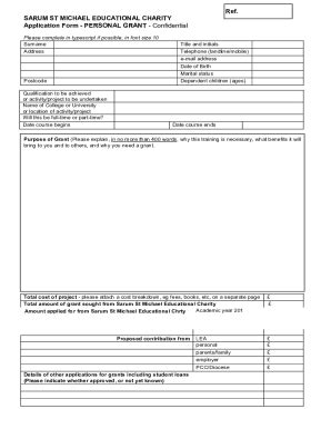 Fillable Online GRANT APPLICATION FORM Applicant Organization Name