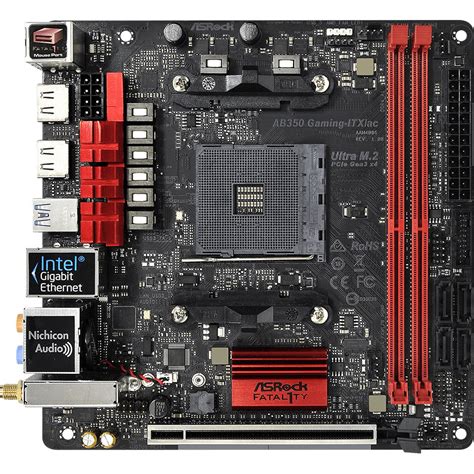 ASRock Fatal1ty AB350 Gaming ITX Ac AMD B350 So AM4 Dual Channel DDR4
